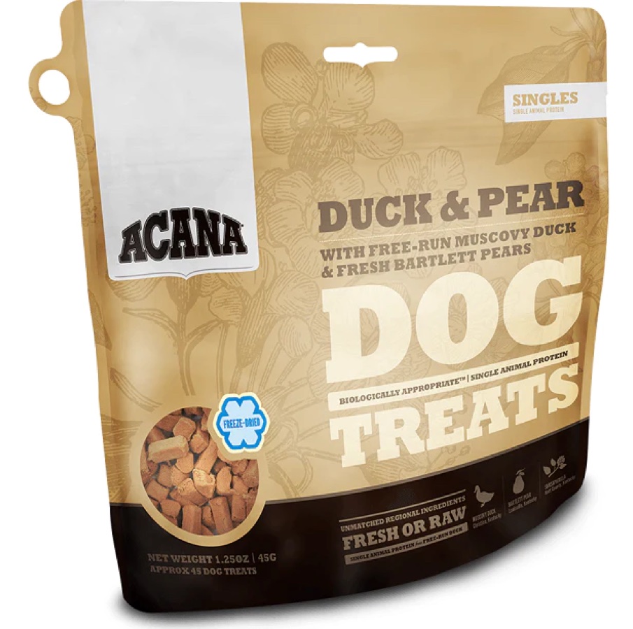 ACANA Singles Grain Free Limited Ingredient Diet Duck and Pear Formula Dog Treats - BenPet